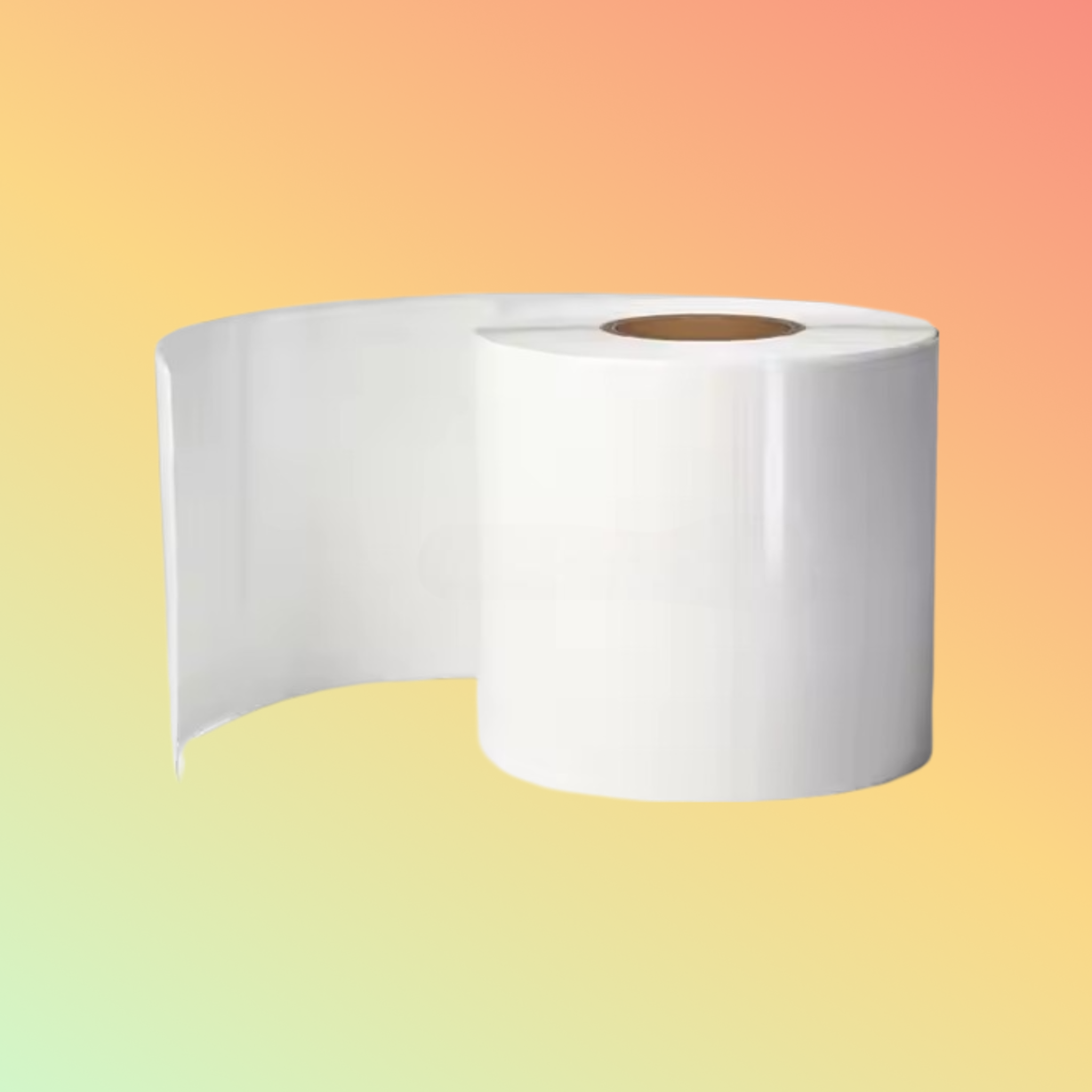 Glossy White PET Label Roll 34x20 with Adhesive | Durable & Waterproof