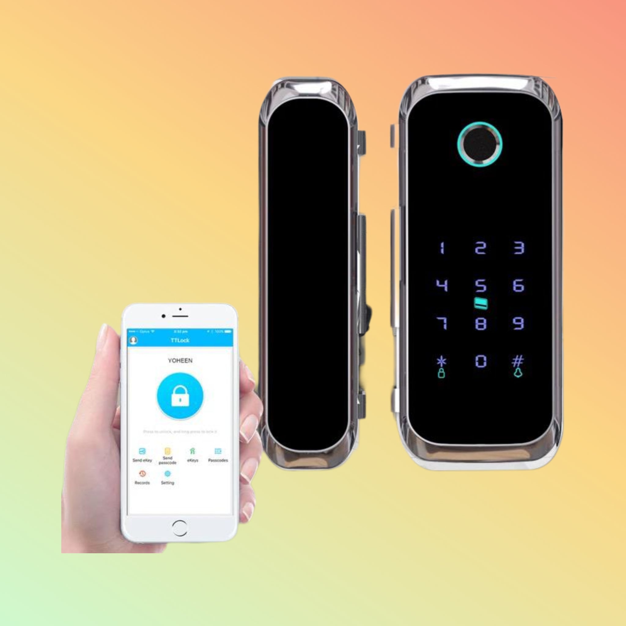 Fingerprint Smart Lock for Glass Door – NEO NT-RD32A | NEOTECH